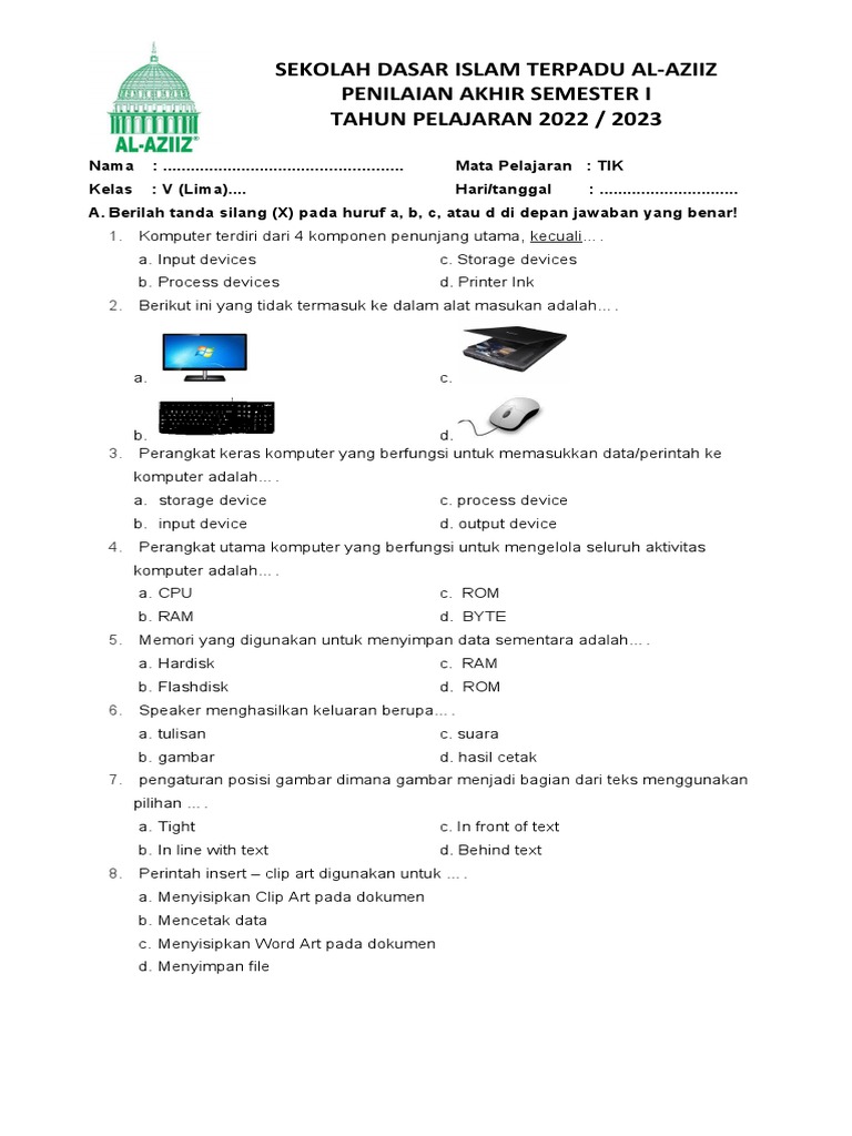 TIK Kls 5 PAS | PDF | Seni | Komputer