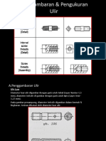 Langkah Langkah Menggambar Baut Dan Mur 3D | PDF