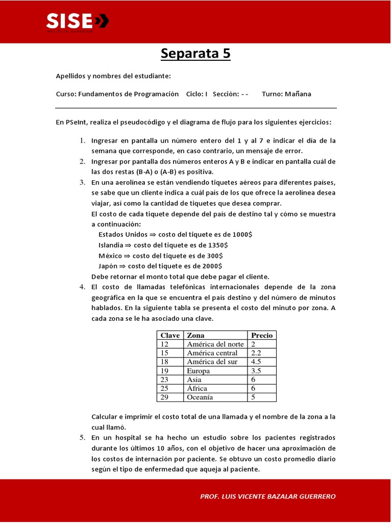 Pseudocódigo y Diagramas de Flujo en PSeInt | PDF