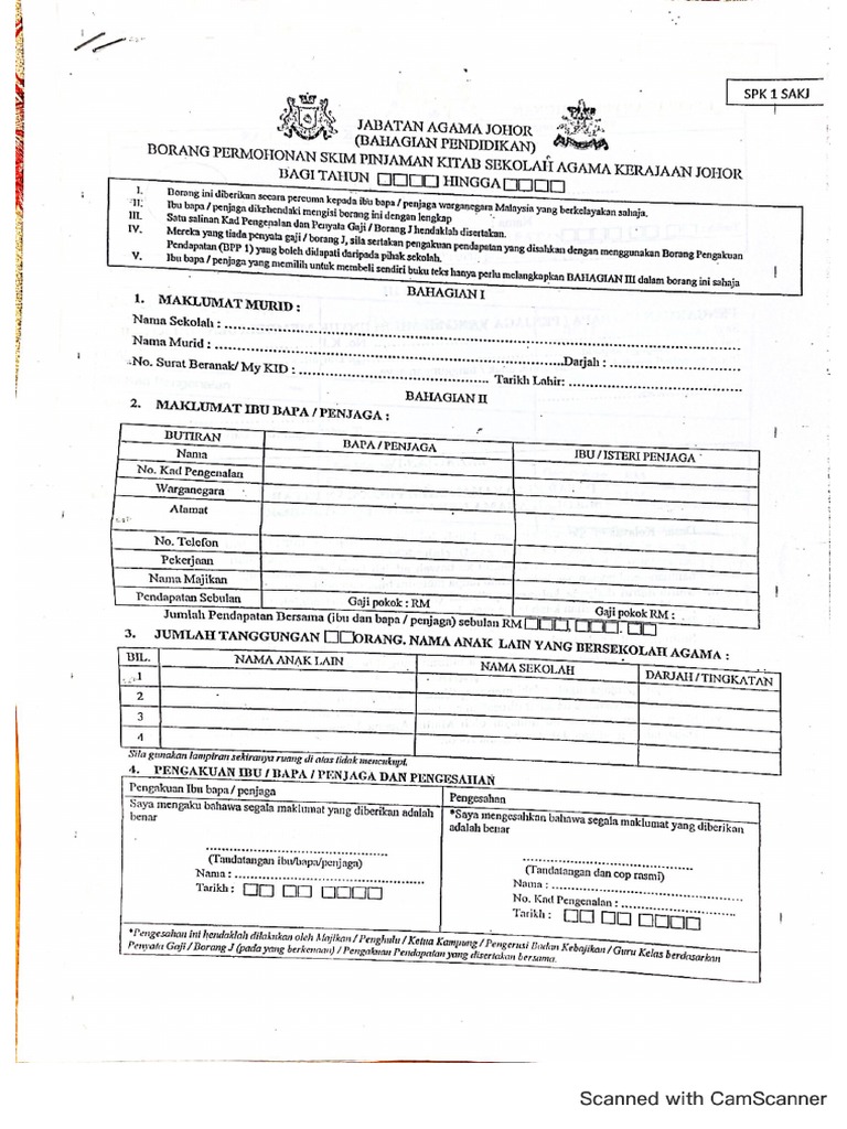 Borang SPK Dan SMP PDF | PDF