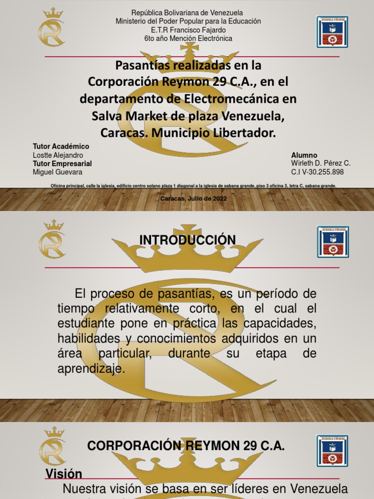 Diapositivas para Presentacion de Proyecto de Pasantias Electronica | PDF