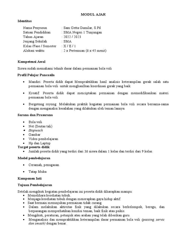 MODUL AJAR KELAS X SEMESTER 1 Dan 2 | PDF | Karier & Perkembangan ...