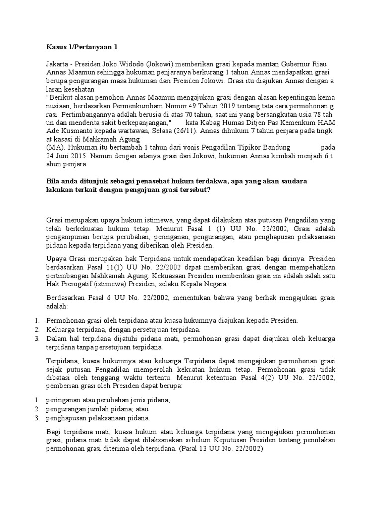 Grasi Jokowi untuk Annas Maamun | PDF