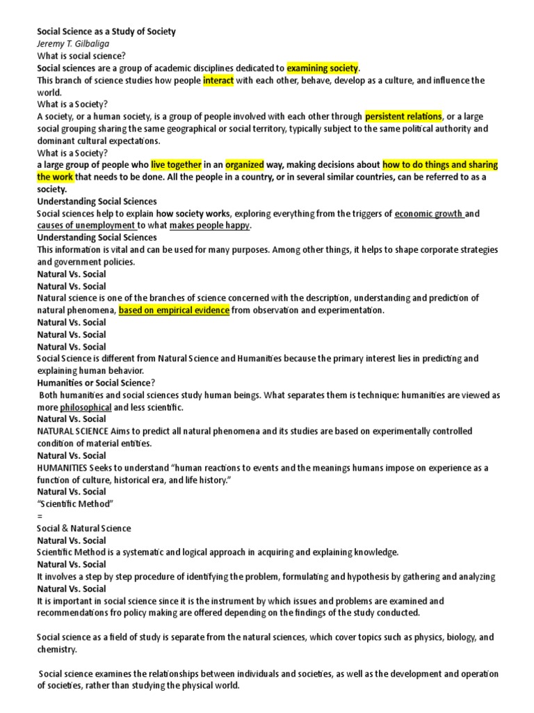 Diss Handout Lesson 1-4 | PDF | Social Sciences | Economics