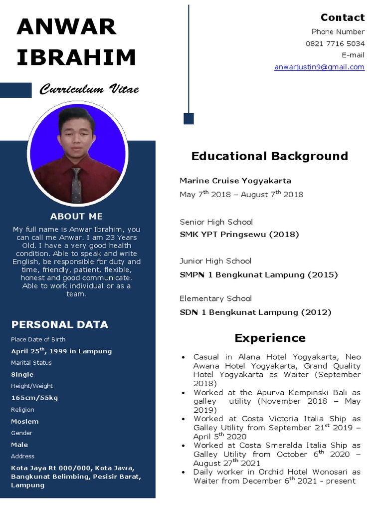 Anwar Ibrahim CV New-2 | PDF