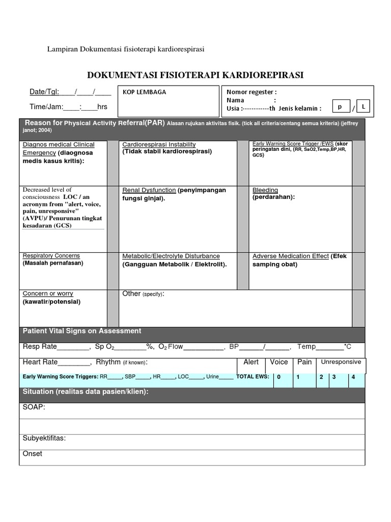 Physical Therapy Documentation for Cardiorespiratory Patients | PDF ...