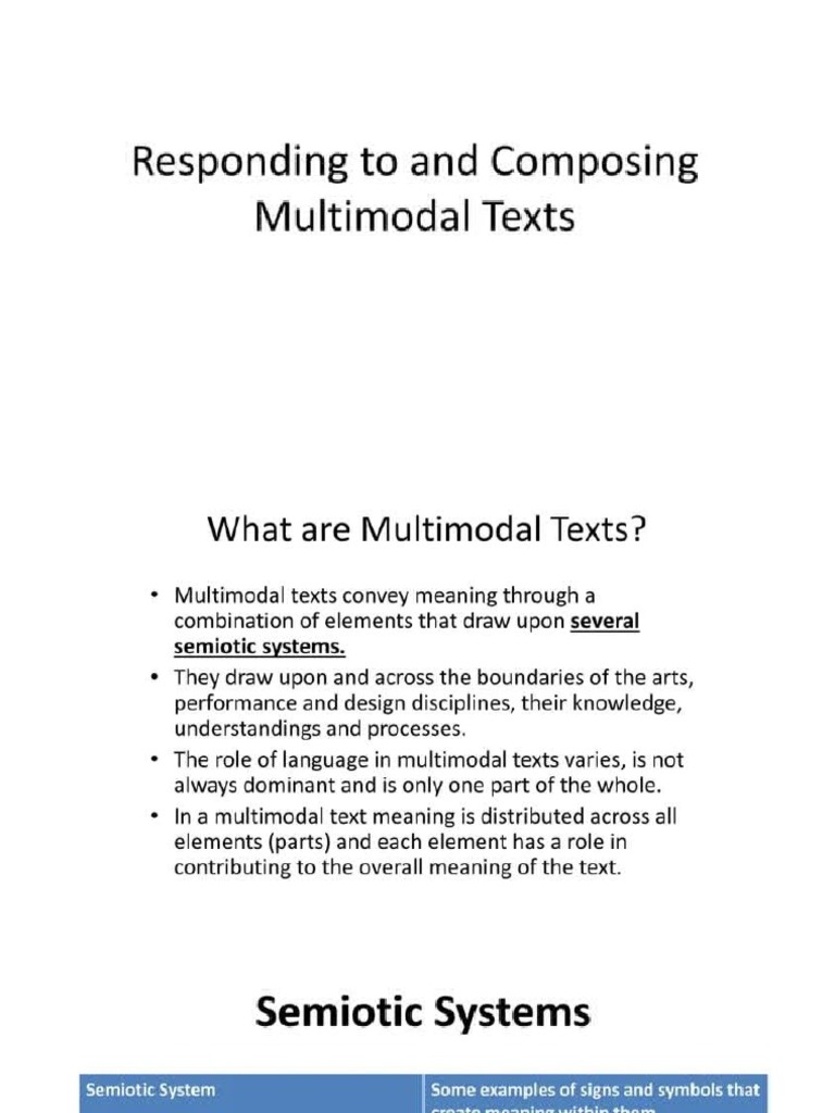 Multimodal Text | PDF