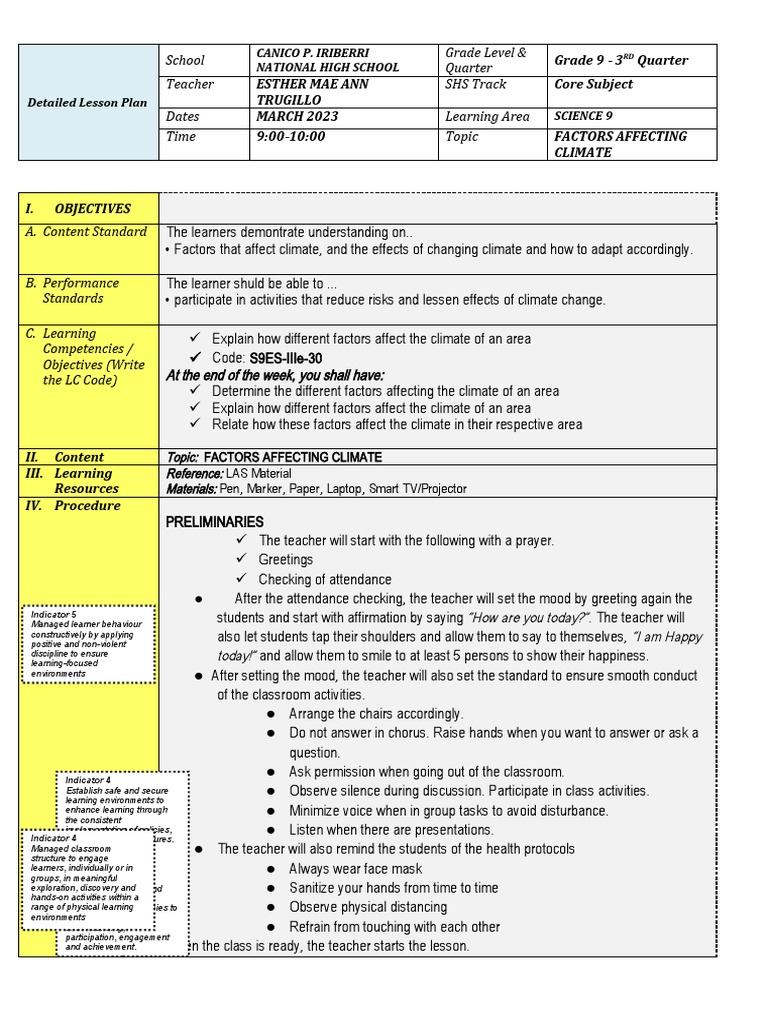 Demo Lesson Plan | PDF | Teachers | Learning