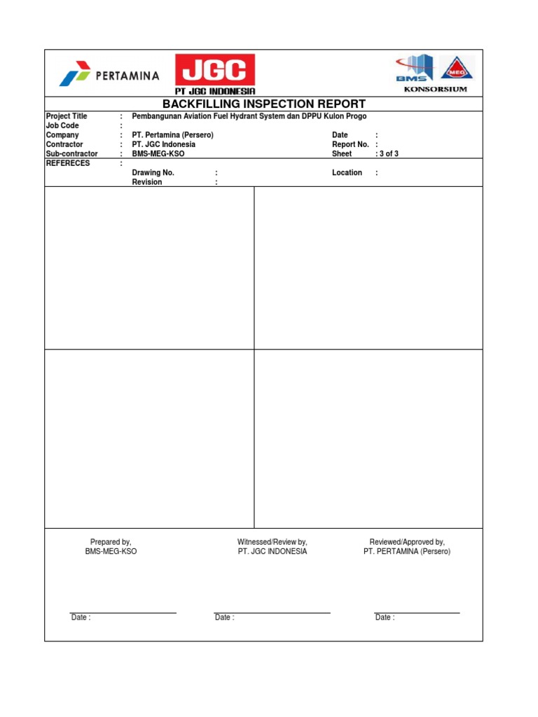 06 V-3125-001-A-702 (Site Inspection and Test Plan) Backfilling Report ...