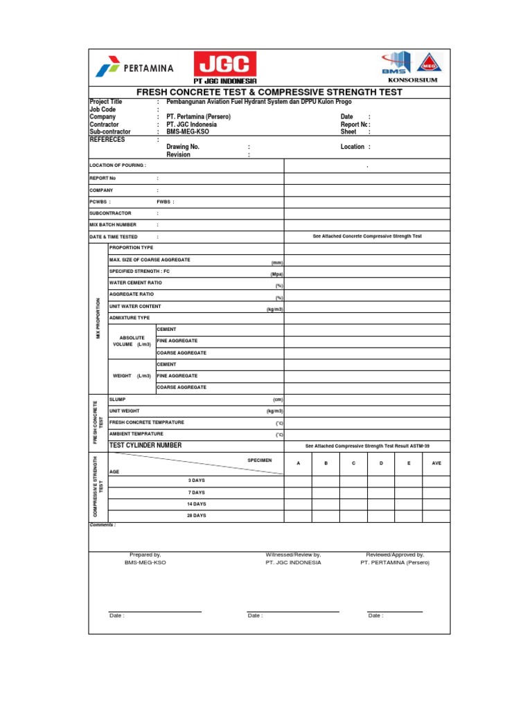 08 V-3125-001-A-702 (Site Inspection And Test Plan) Concrete Test ...