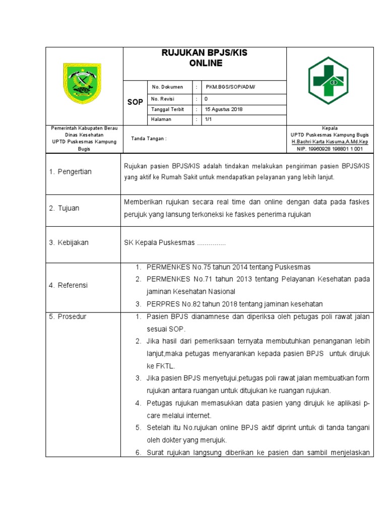 SOP RUJUKAN BPJS new | PDF