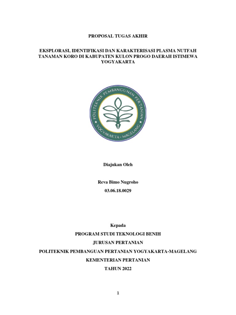 Eksplorasi Plasma Nutfah Tanaman Koro | PDF