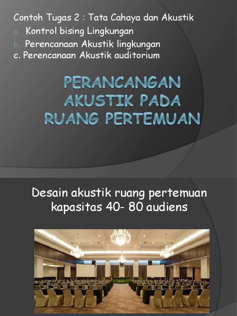 Contoh Tugas 2 Tata Cahaya Dan Akustik PDF | PDF