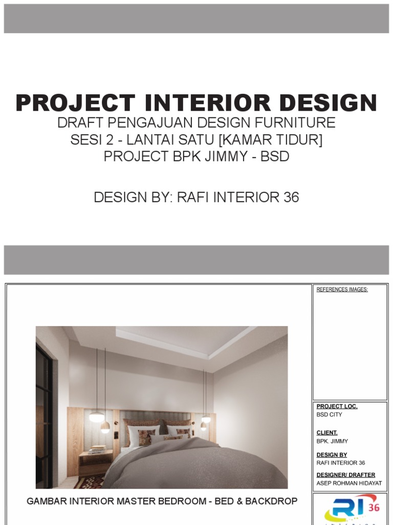 Draft Pengajuan Design Furniture Sesi 2 - Project BPK Jimmy - BSD PDF | PDF