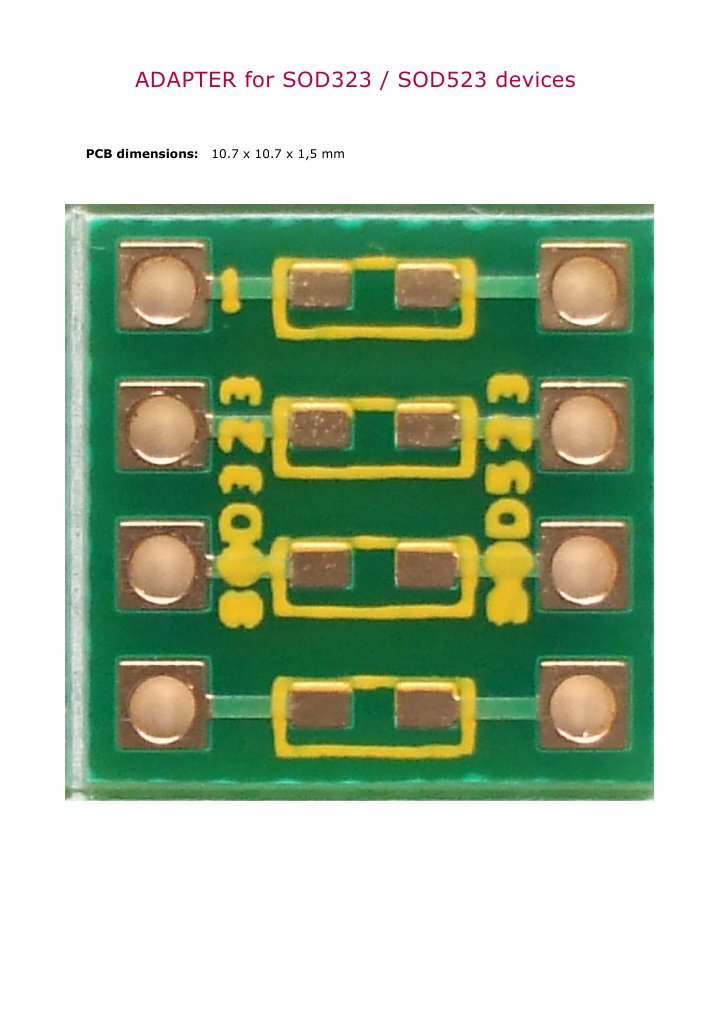 SOD323/SOD523 Adapter Specifications | PDF | Technology & Engineering