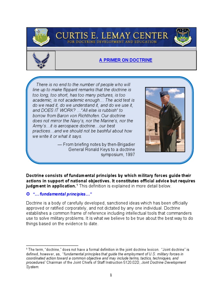 Understanding Air Force Doctrine | PDF | Military Doctrine | Policy