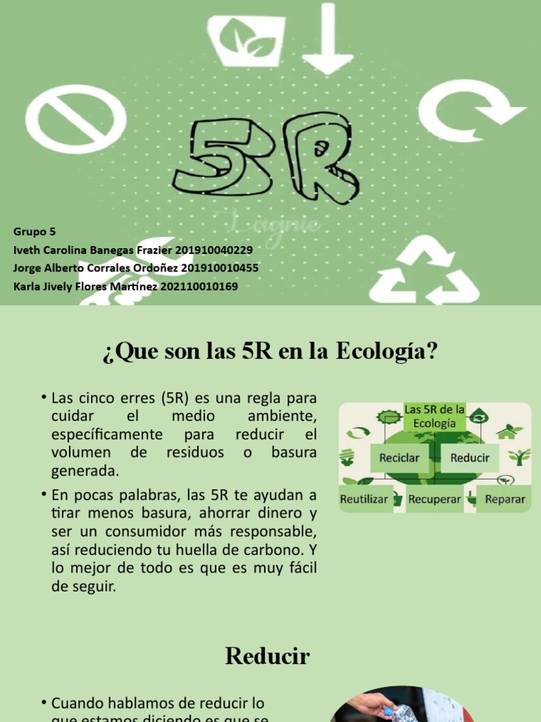 Las 5R en La Ecología | PDF | Residuos | Reciclaje