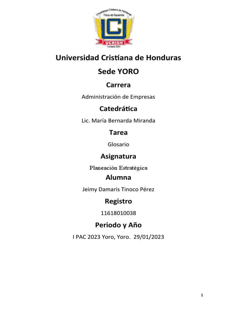 Tinoco Jeimy Glosario | PDF | Ciencia y matemáticas