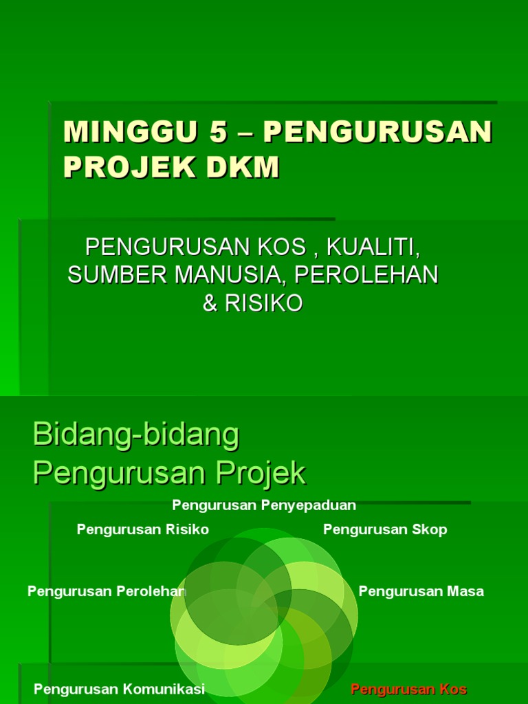 MINGGU 5-KOS PROJEK | PDF
