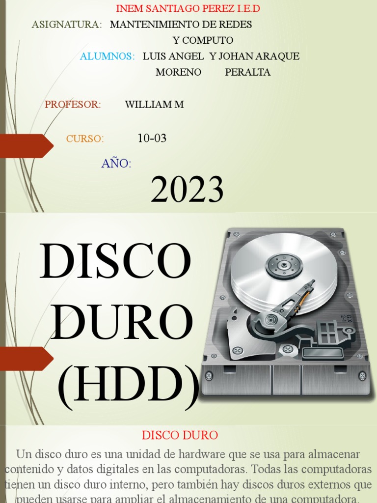 Disco Duro y Solido | PDF | Disco duro | Unidad de estado sólido