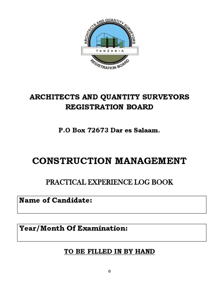 Construction Management Logbook Guide | PDF | Discounted Cash Flow ...