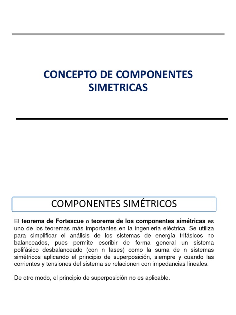 Ejercicios Componentes Simetricas I | PDF | Corriente eléctrica ...
