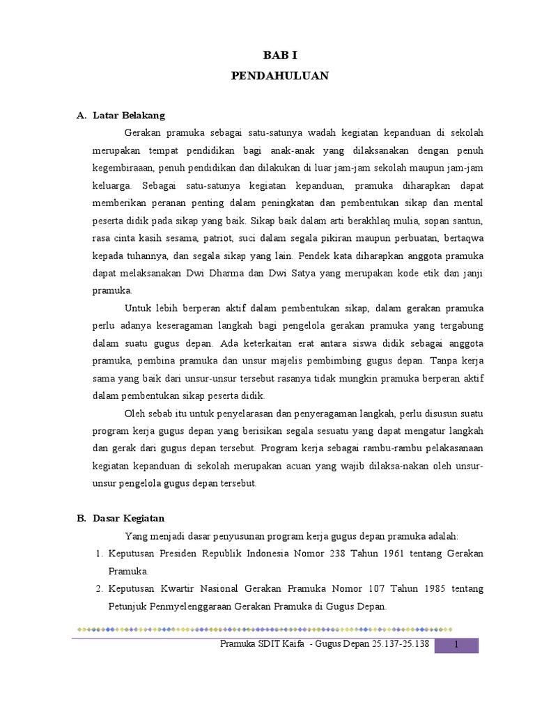 Program Pramuka Siaga | PDF