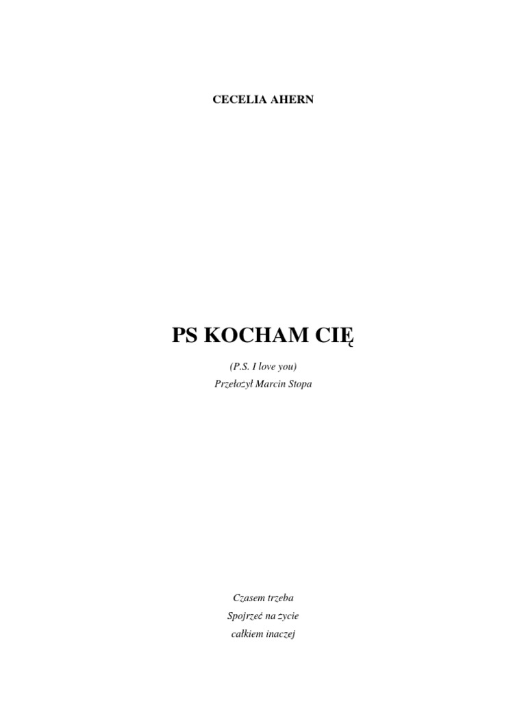 Ahern Cecelia - PS Kocham Cię | PDF