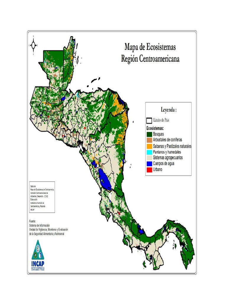 Mapa de Ecosistemas Region Centroamericana | PDF