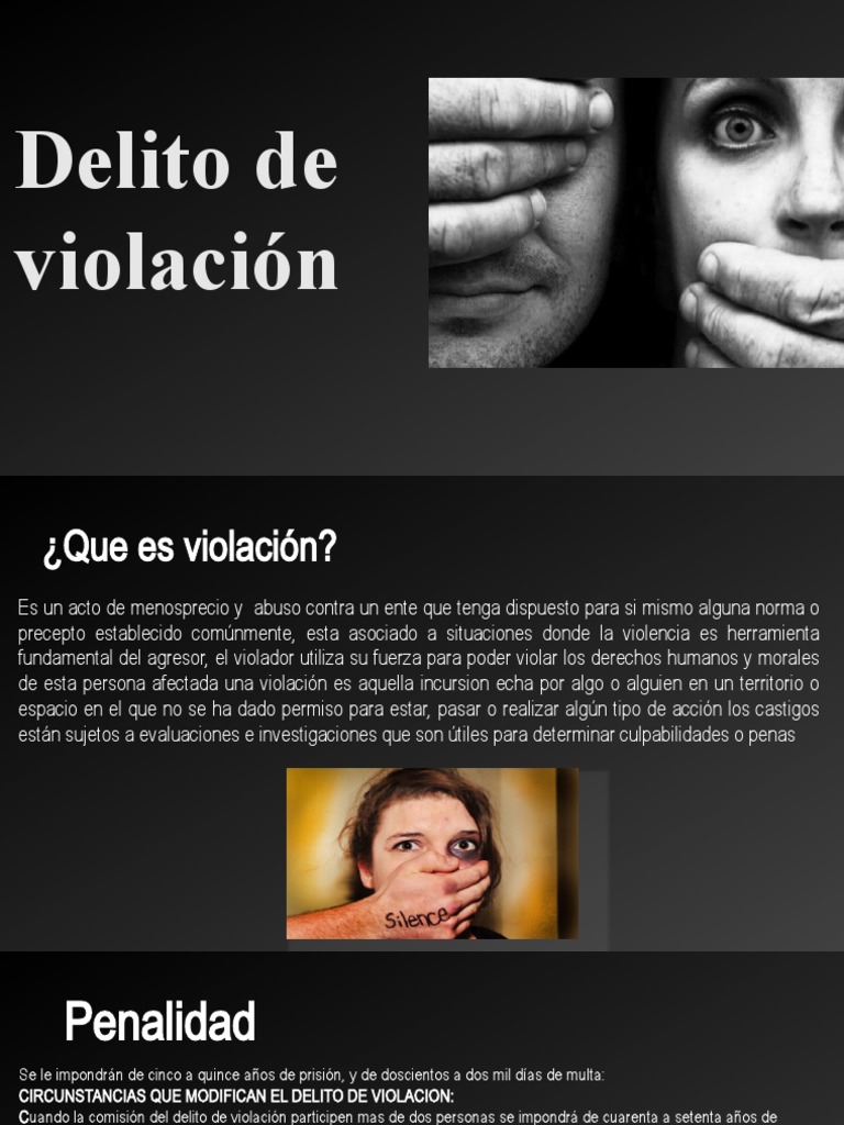 Delito de Violación: Definición y Penalidades | PDF | Violación | Violencia