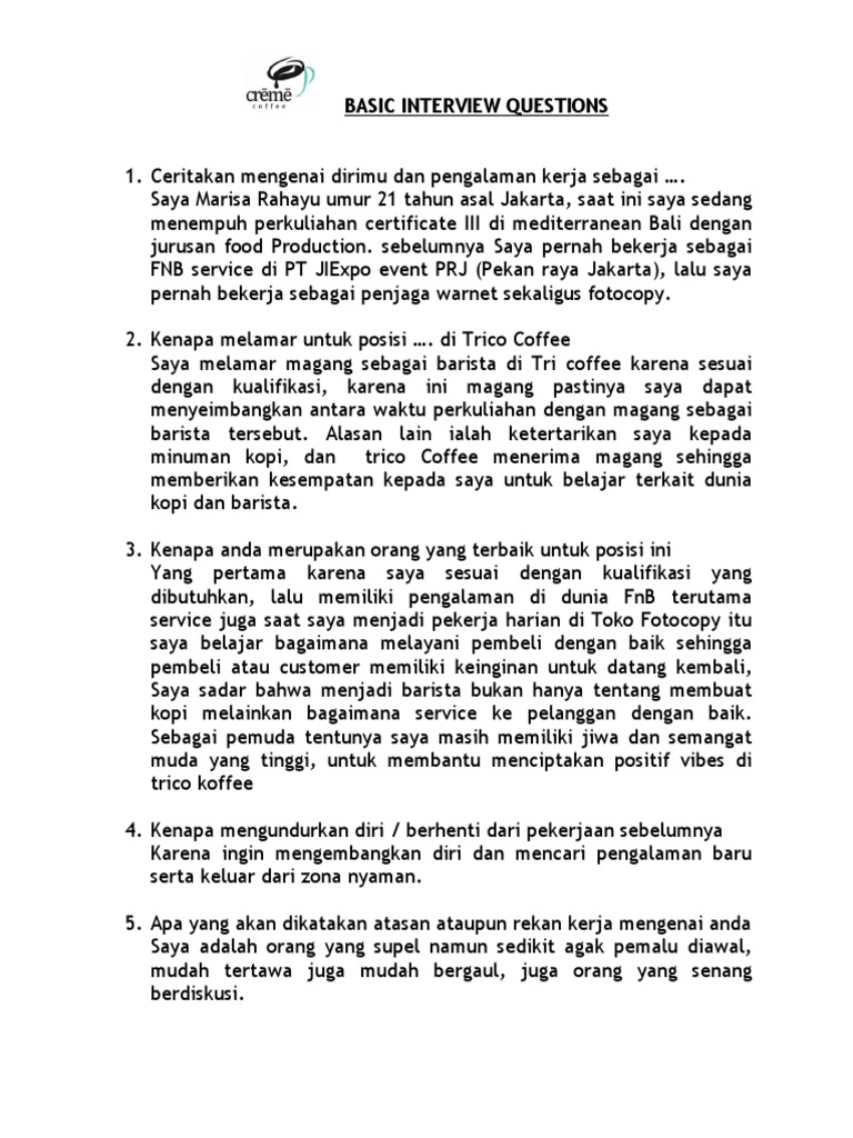 BAsic Interview Questions | PDF