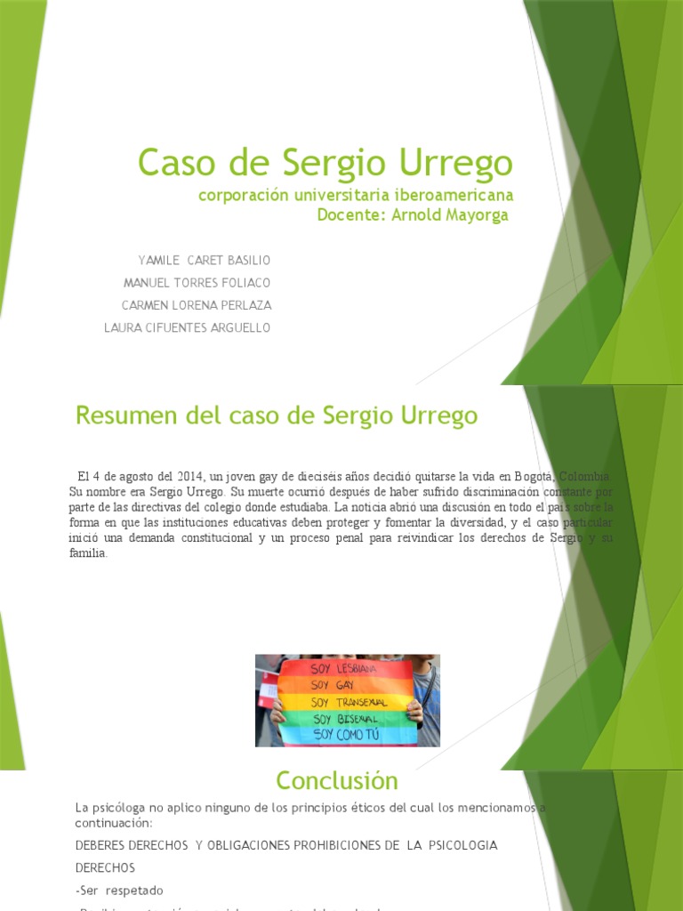 ACT 2. DIAPOSITIVAS Caso de Sergio Urrego | PDF | Historial médico | Sicología