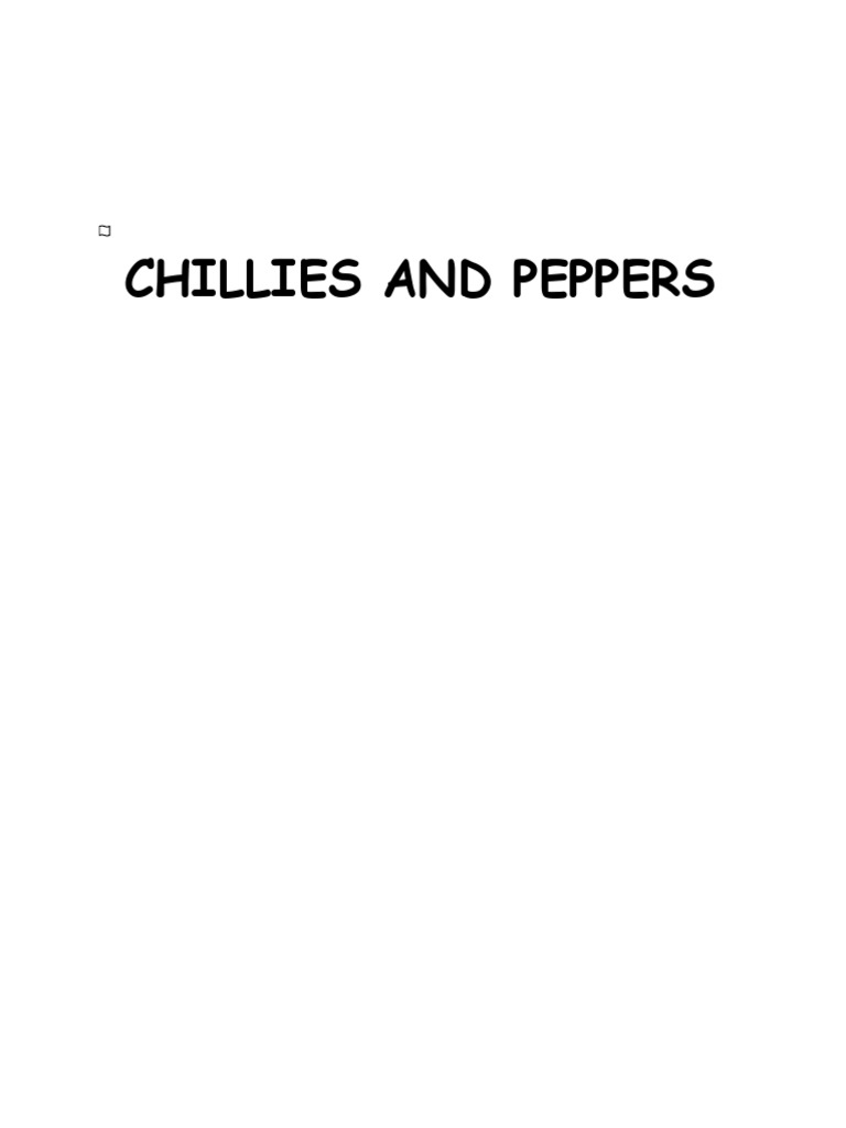 Chillies N Peppers | PDF | Chili Pepper | Black Pepper
