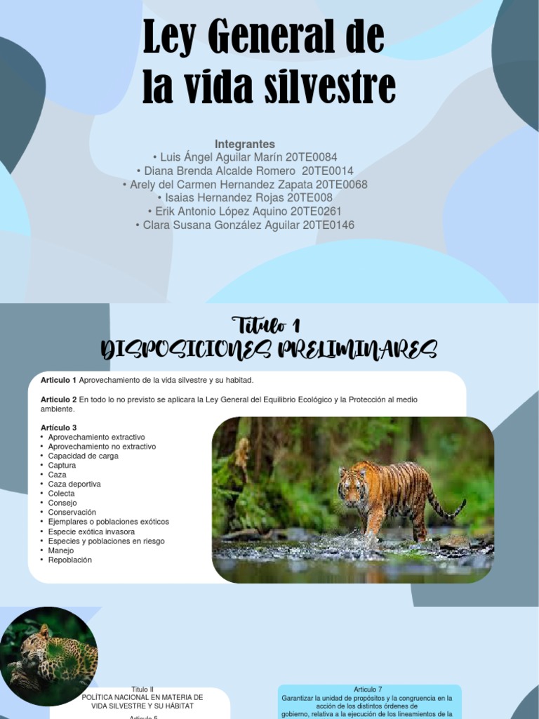 Ley General De La Vida Silvestre Pdf Federación