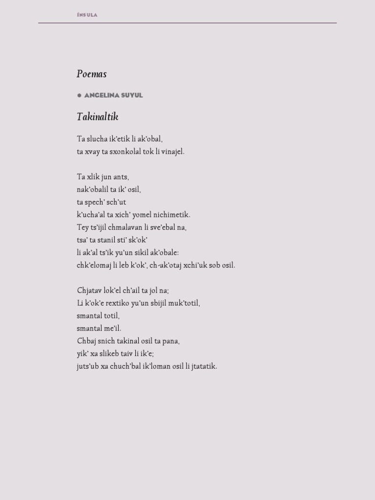 2 - Poemas - Angelina - Suyul 2 | PDF