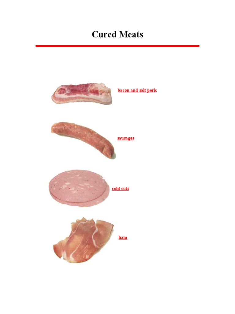 Discover the Best Cured Meats and Sausages | PDF | Sausage | Bacon