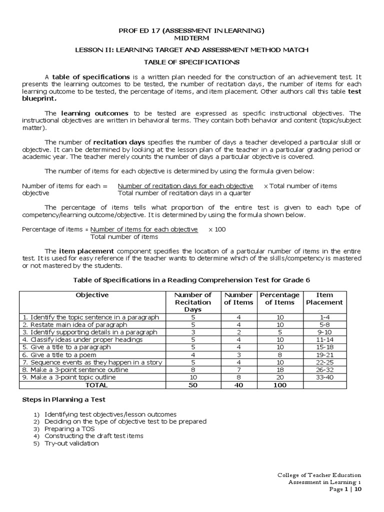Assessment 1 - S - Midterm - Lesson 2,3 | PDF | Multiple Choice | Educational Assessment