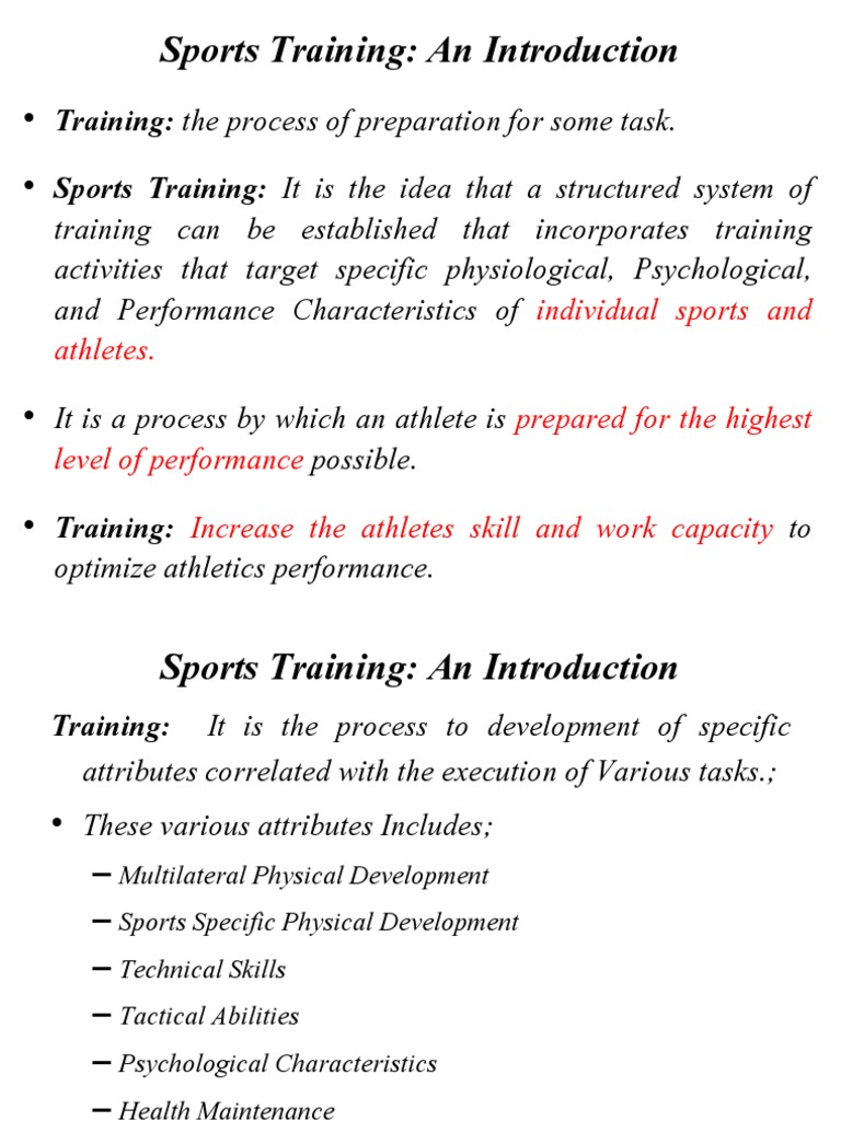 Sports Training | PDF | Flexibility (Anatomy) | Skeletal Muscle