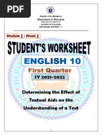English-10 - Quarter 2 - Module-4 | PDF | Verb | Argument