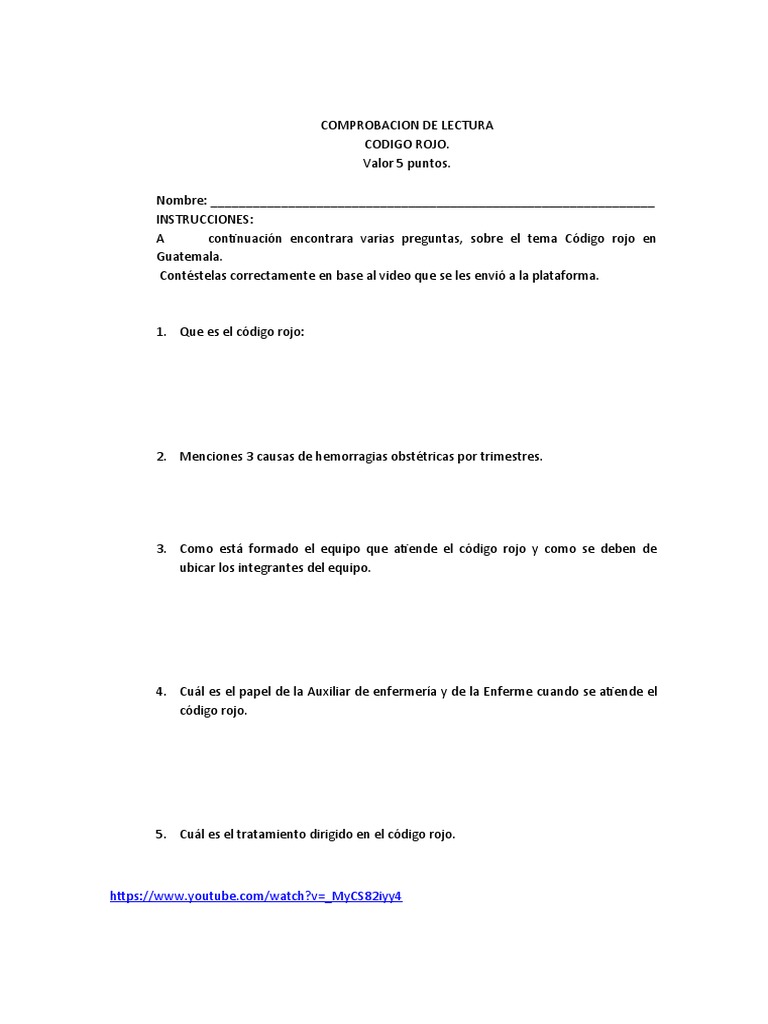 Código Rojo en Hemorragia Obstétrica | PDF | Crecimiento personal y ...