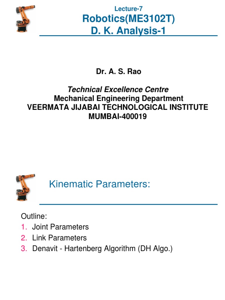 Lecture-9 D.K Analysis-1 | PDF | Kinematics | Geometry