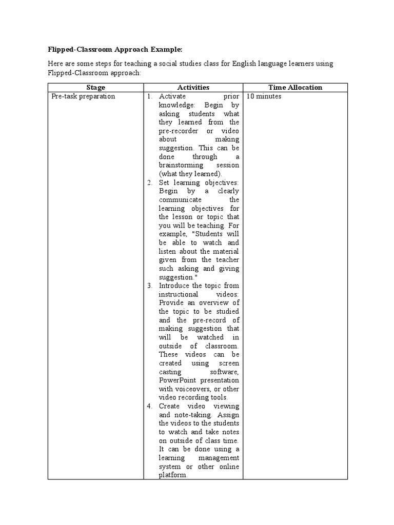 Flipped Classroom for Social Studies | PDF | Learning | Pedagogy