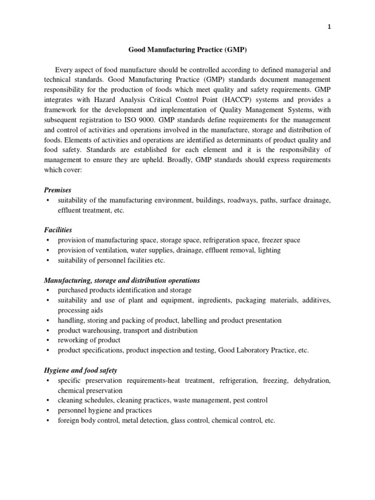 1589361109unit IV GMP, GHP, GLP, GAP, HACCP | PDF | Hazard Analysis And ...