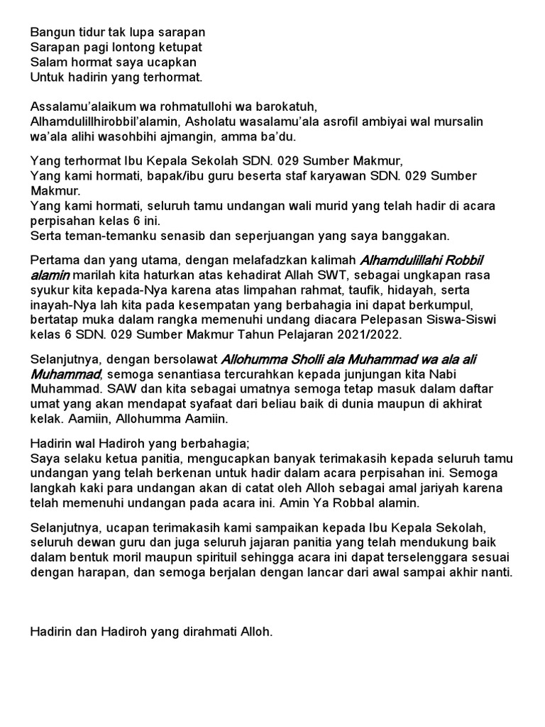 Contoh Teks Pidato | PDF | Karier & Perkembangan