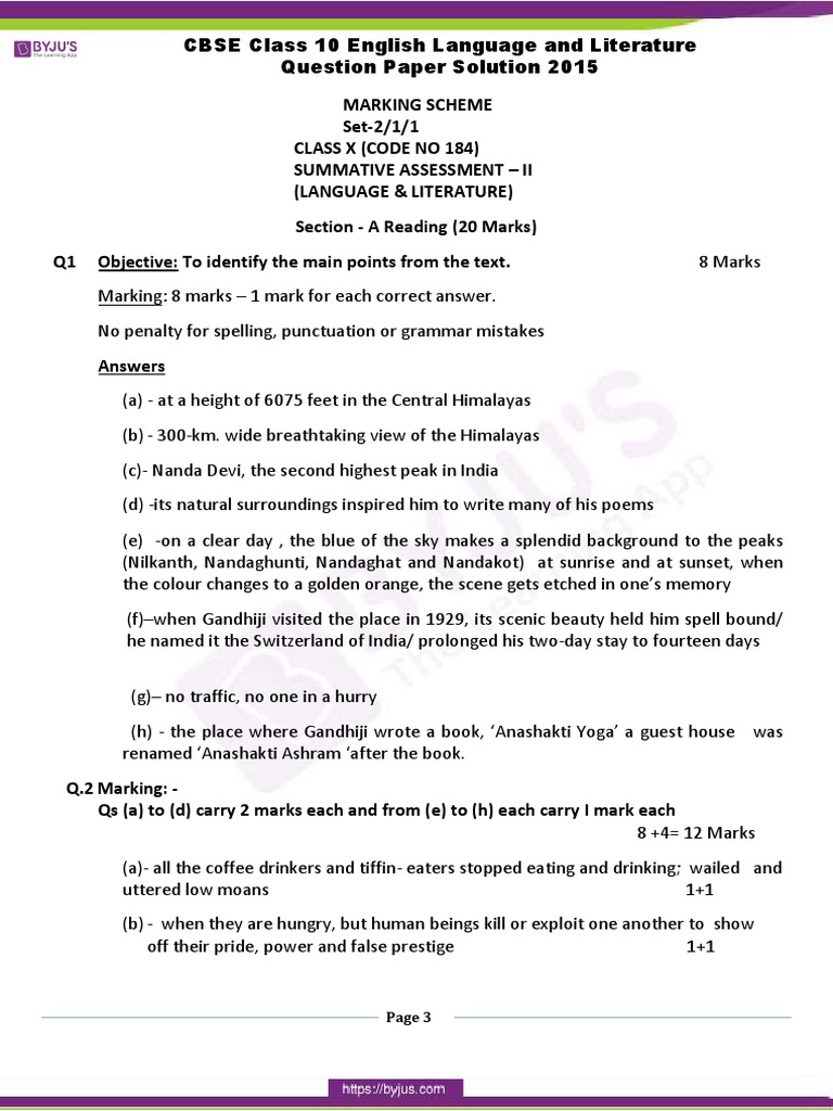 CBSE Class 10 English Guide | PDF | Grammar | Cognitive Science