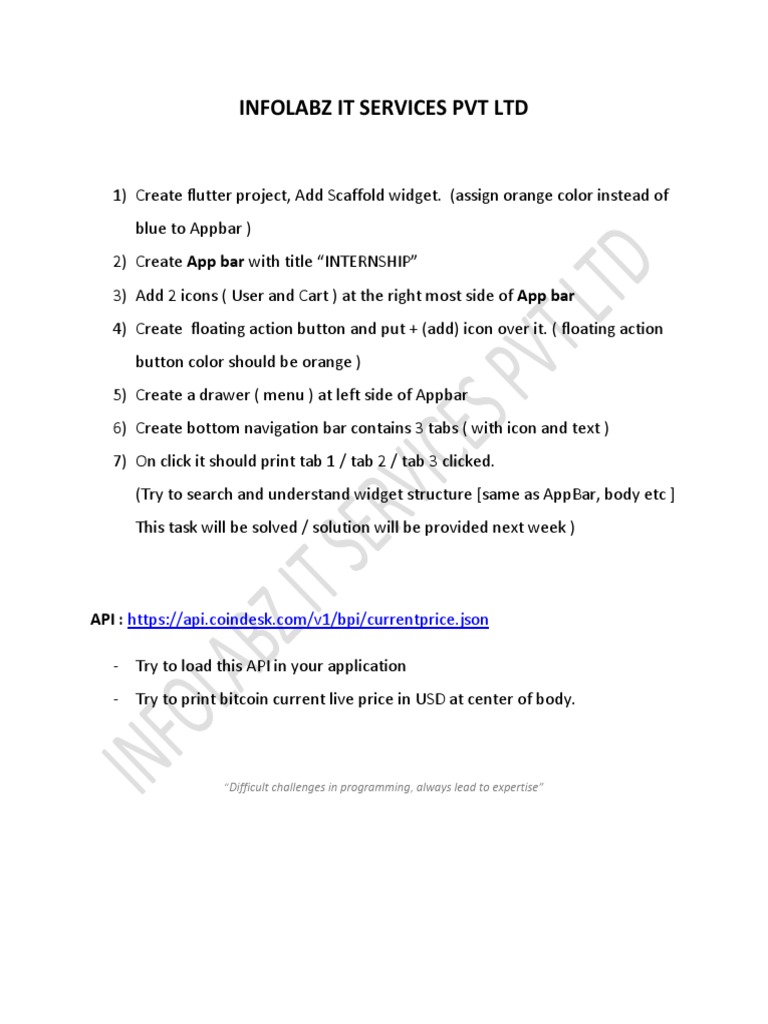 Flutter Assignment 1 Pdf