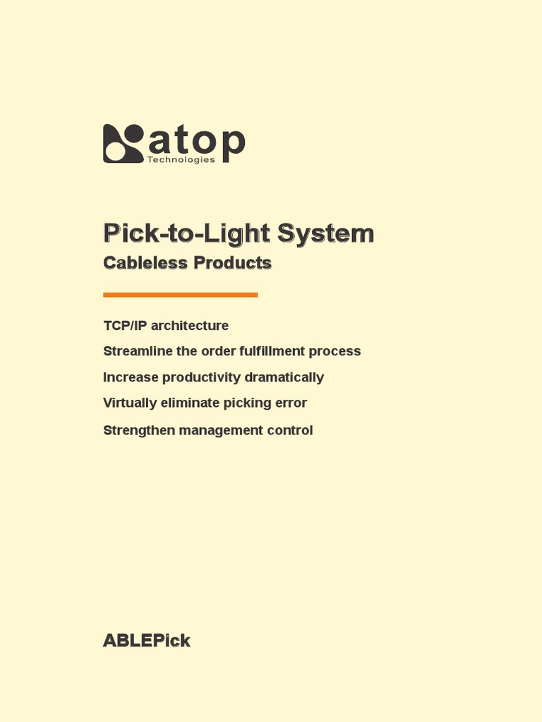 Atop Pick Put To Light EN | PDF | Power Supply | Transmission Control ...