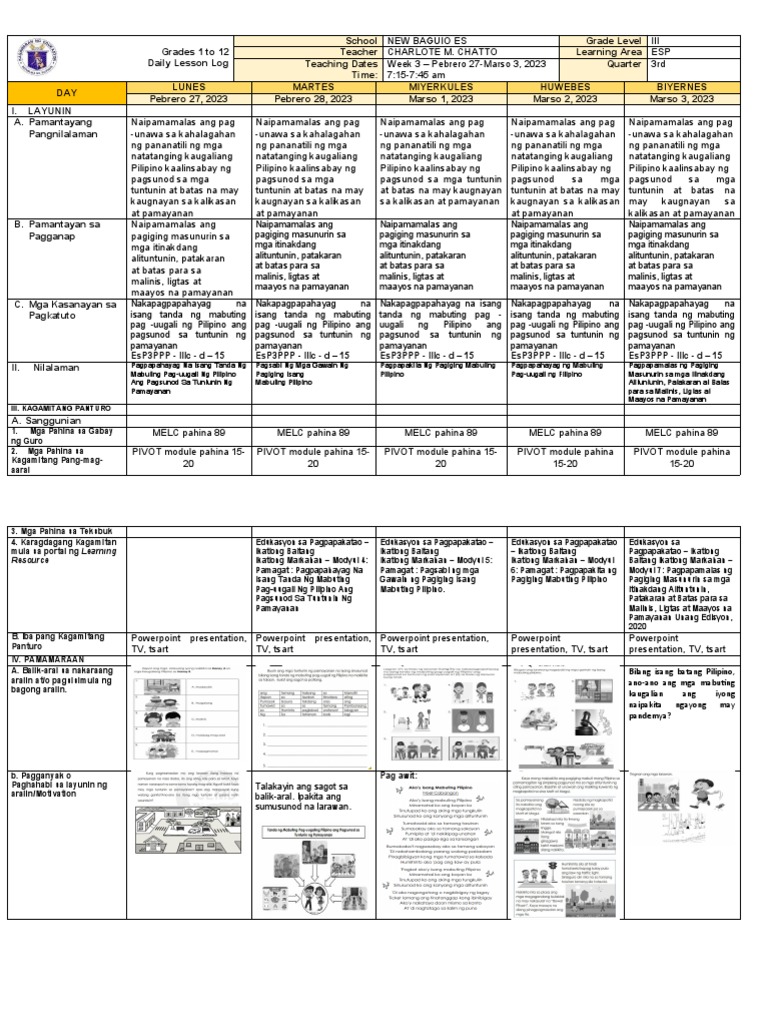 DLL Esp Q3 Week3 | PDF