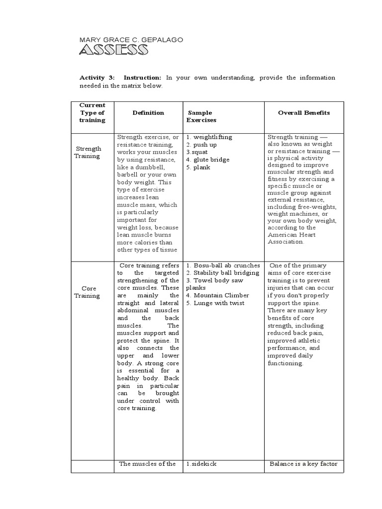 Core Stability and Strength Training Guide | PDF | Weight Training ...