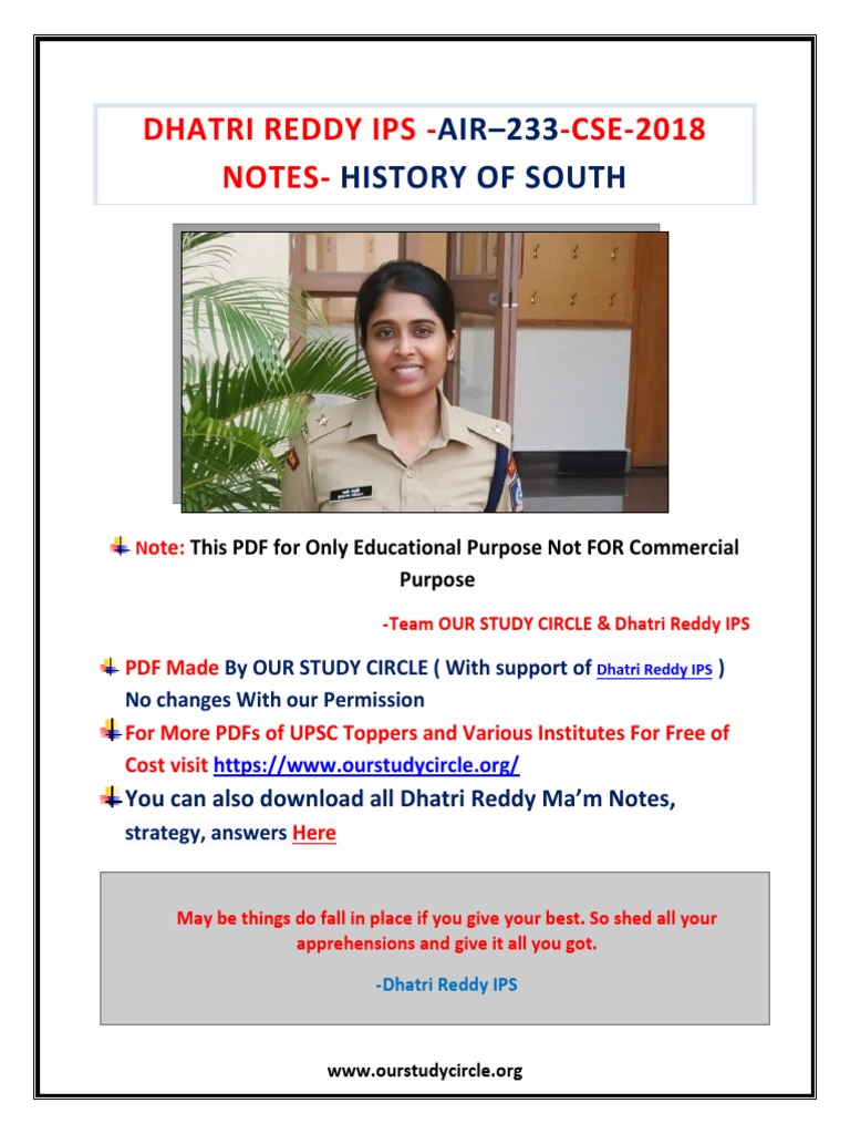 Dhatri Reddy's IPS Preparation Notes | PDF